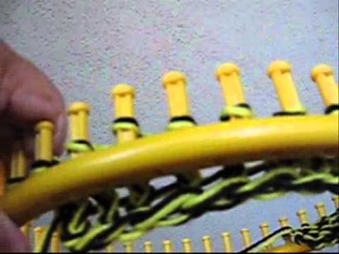 Make a Flat Panel Envelope Hat on a Knitting Loom Part 1 of 2 - YouTube