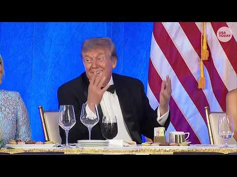 Trump reacts to White House Correspondents' Dinner award for reporting on Epstein relationship