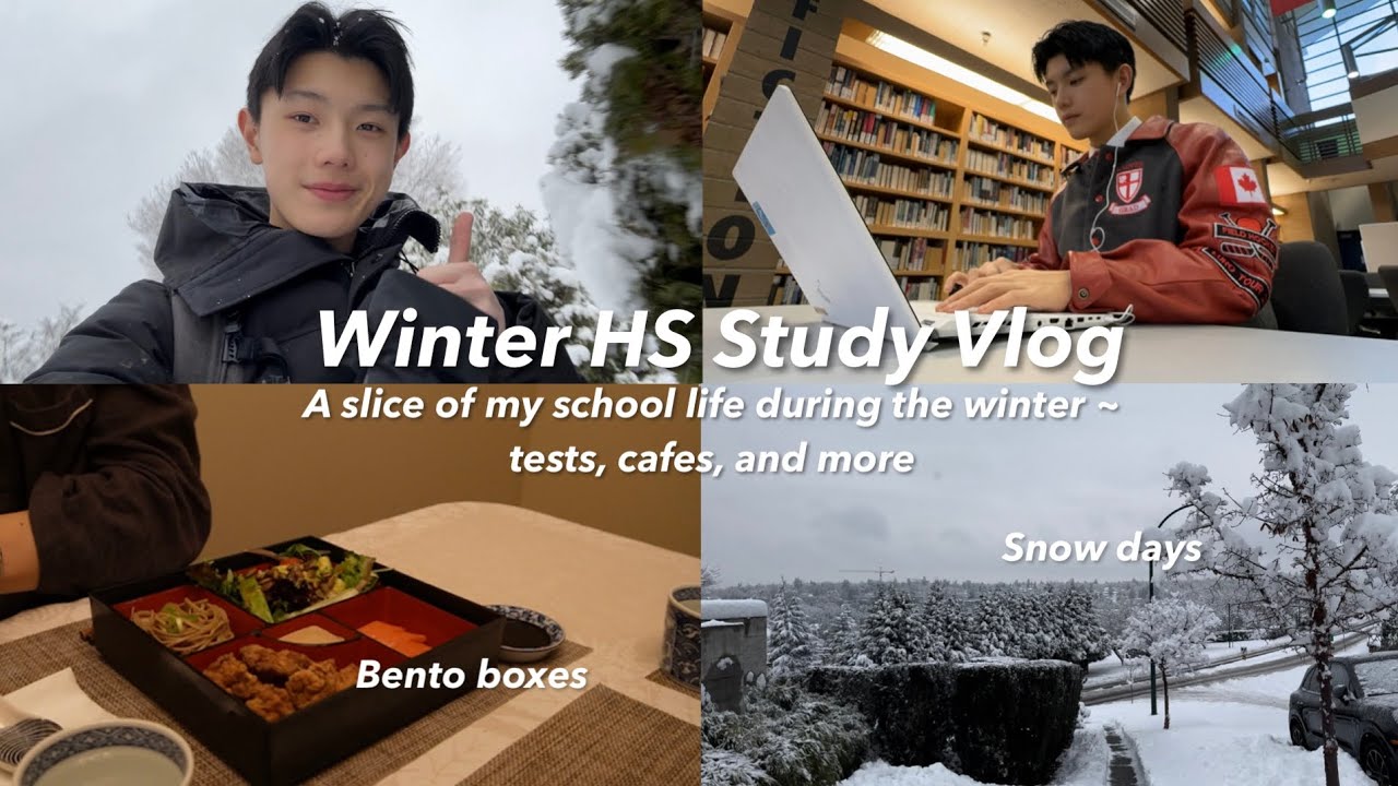Winter Study Vlog ️📚: Snow days, physics & econ studies, cafe hopping ...