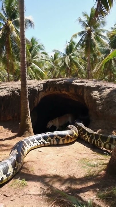 python catches dogs in cave - YouTube