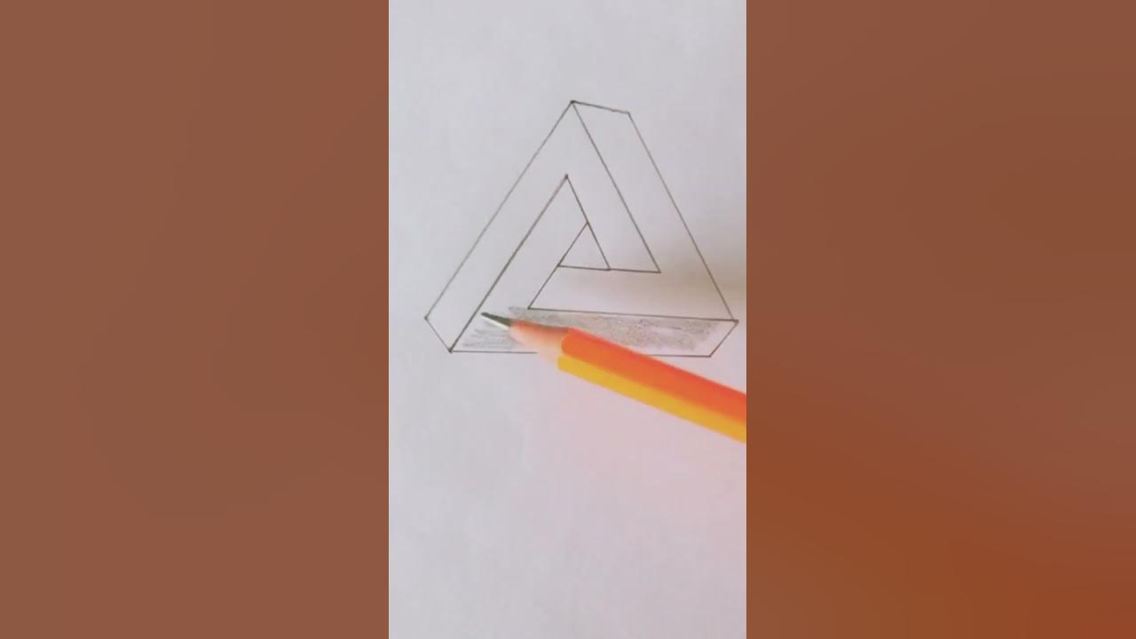 How to draw 3 dimension triangle II Illusion art.... II M S art ...