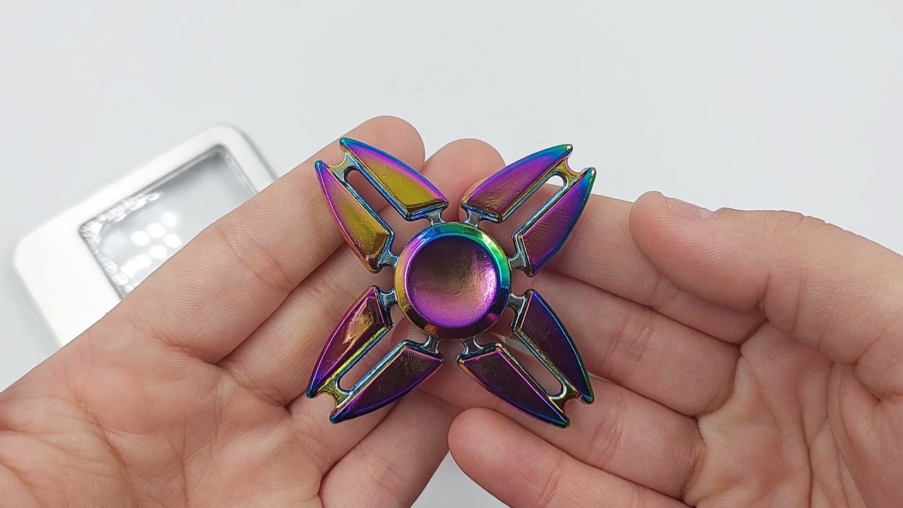 Kit 4 Fidget Hand Spinners Metal Multicoloridos Dos Raros - YouTube