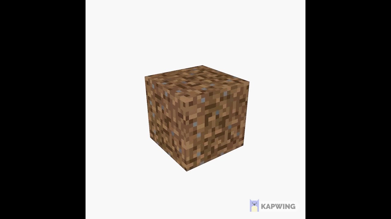 Minecraft dirt block 3d model - YouTube