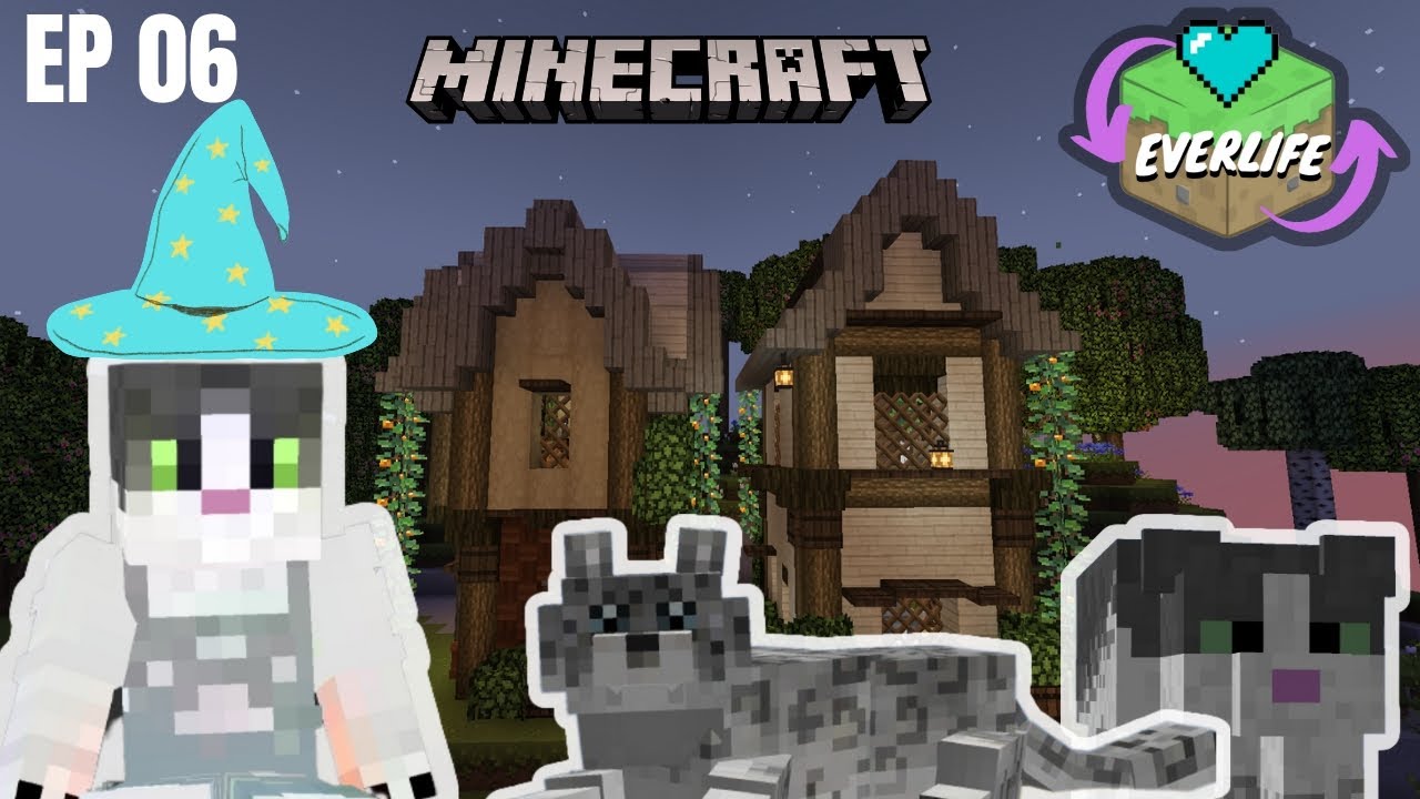 Furry Friends🐆+ Cat Tower | Everlife💜|1.18.1 Singleplayer Survival ...