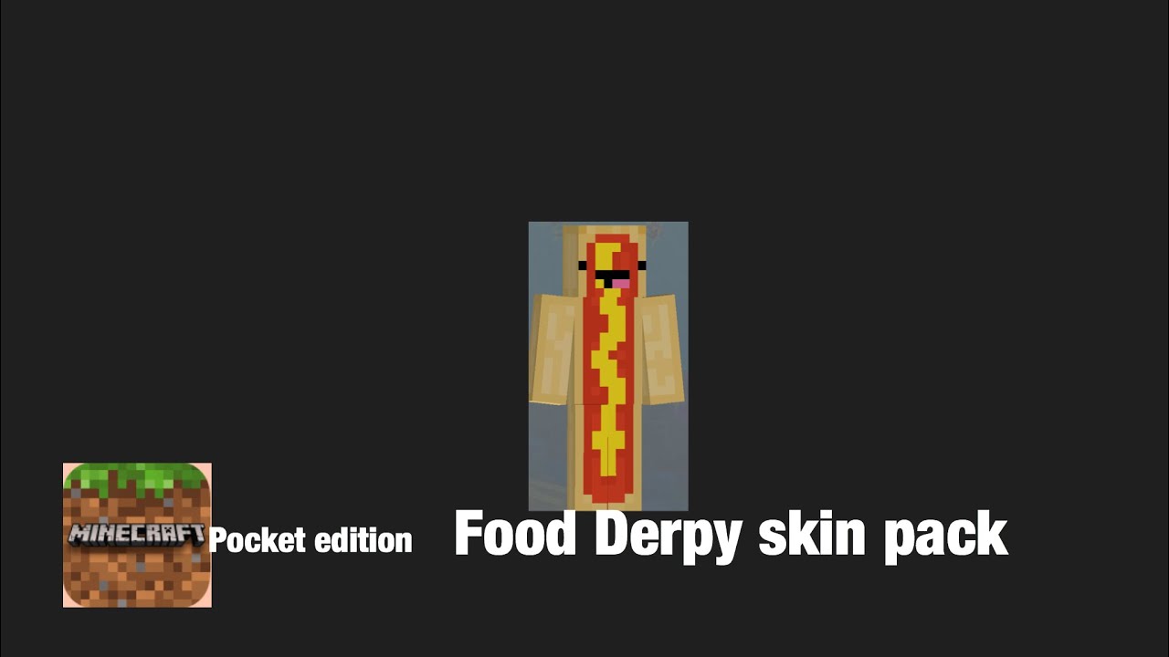 Minecraft pocket edition food derpy skin pack - YouTube