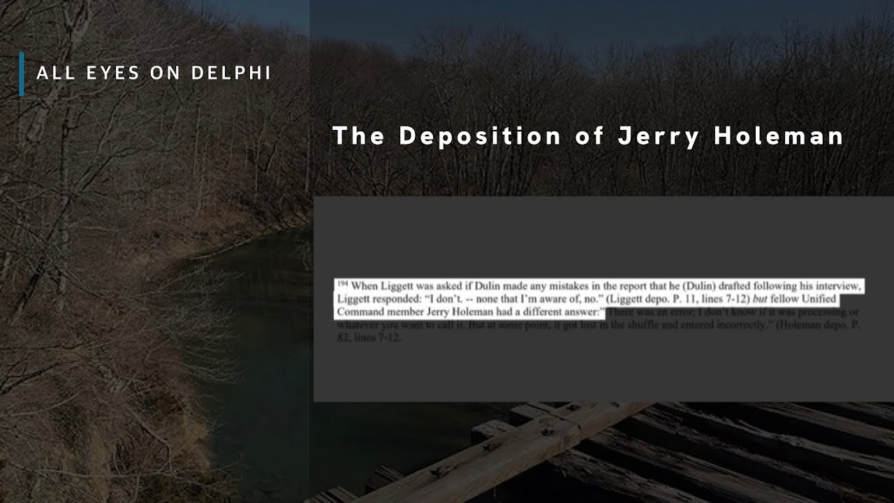 The Delphi Murders — the deposition of Jerry Holeman - YouTube