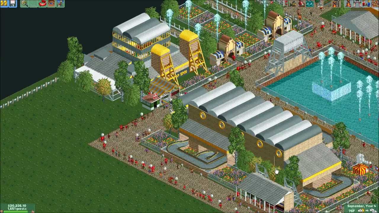 RCT2 Building the MegaPark [Part 4] "Let The Coaster-Building Begin ...