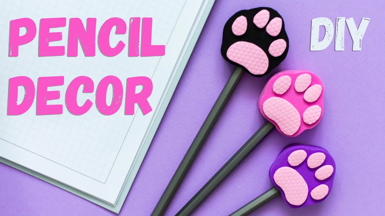 DIY PENCIL & PEN DECORATION | EASY CRAFT SCHOOL SUPPLIES | DESK DECOR ...