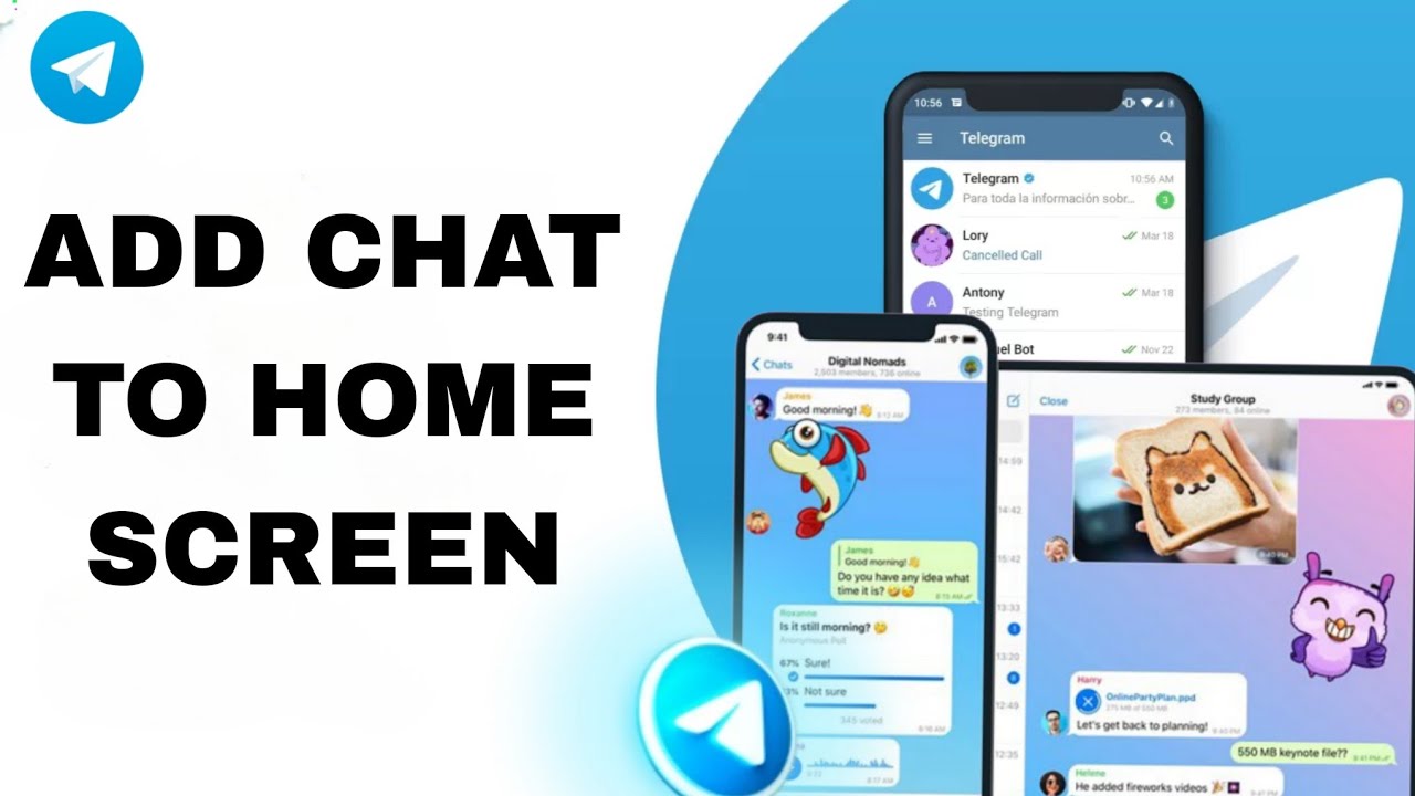 How To Add Chat To Home Screen On Telegram App - YouTube