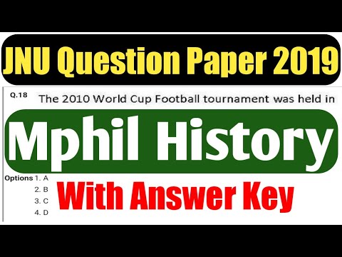 Jnu Mphil History Question Paper 2019|| with Answer key || Jnu Entrance ...