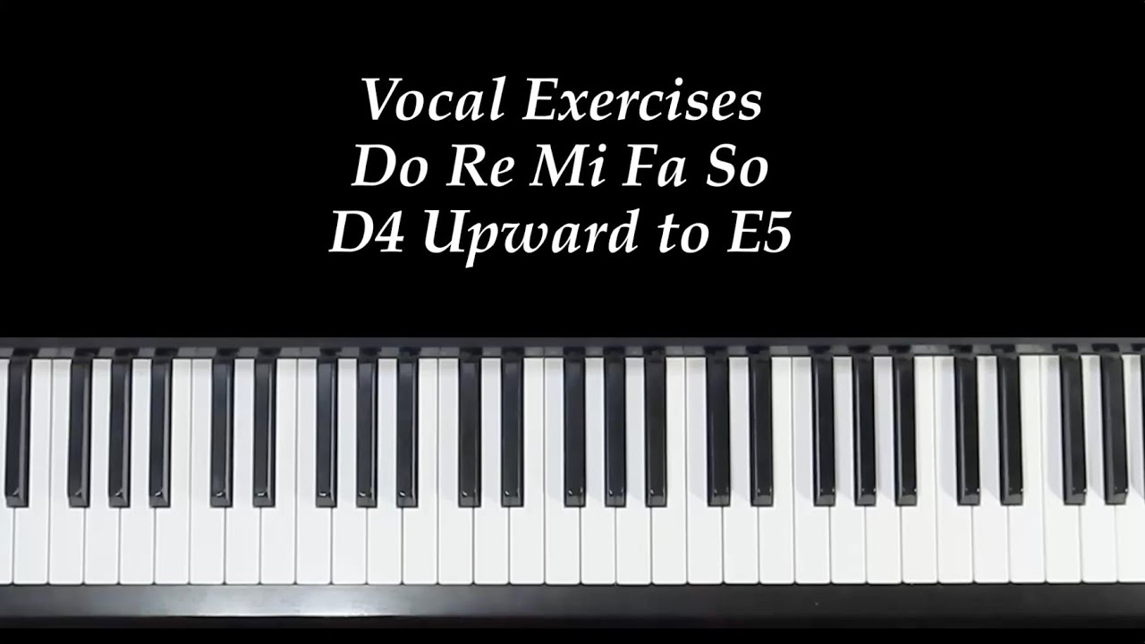Vocal Exercises - Do Re Mi Fa So - D4 to E5 - Vocalizing with Brenda ...