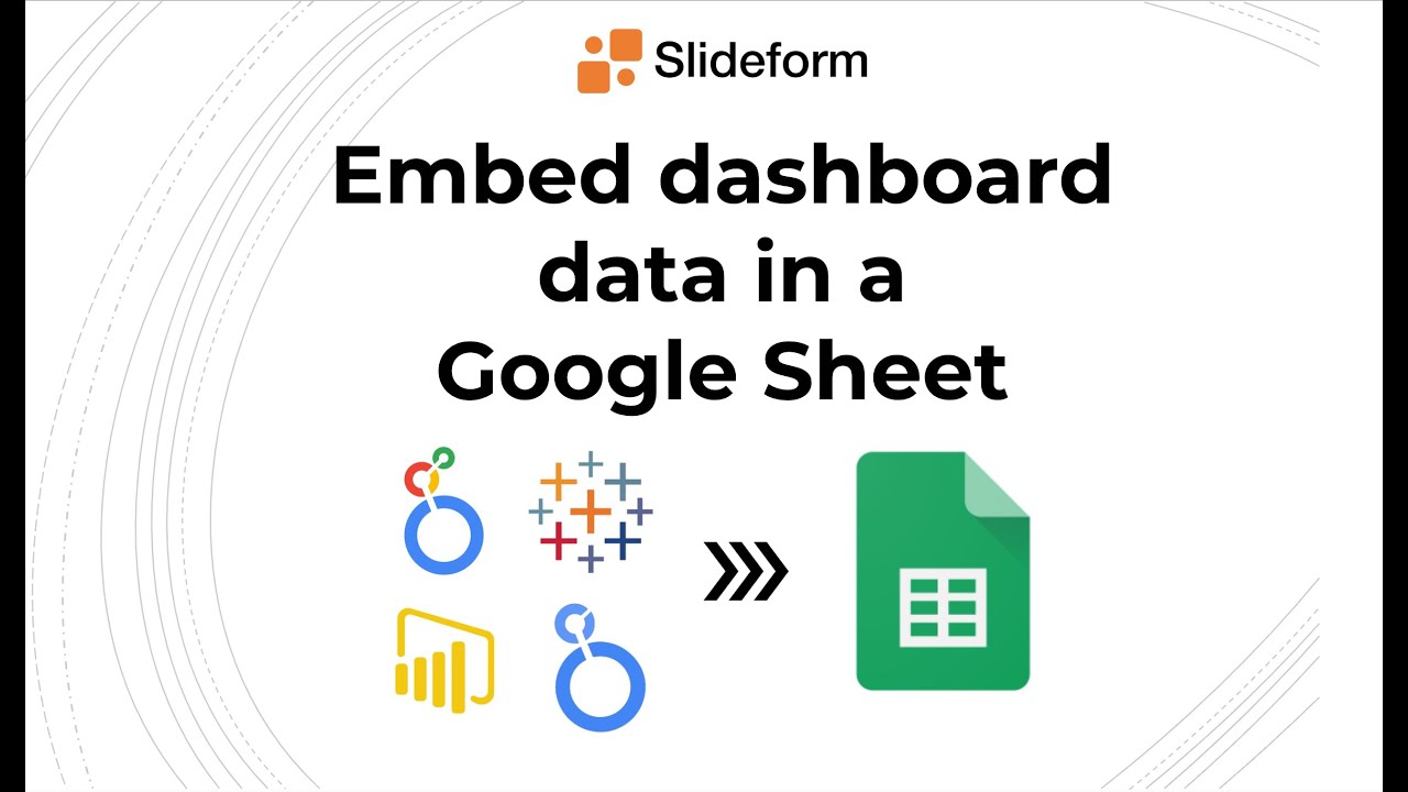 Embed dashboard data in a Google Sheet - YouTube