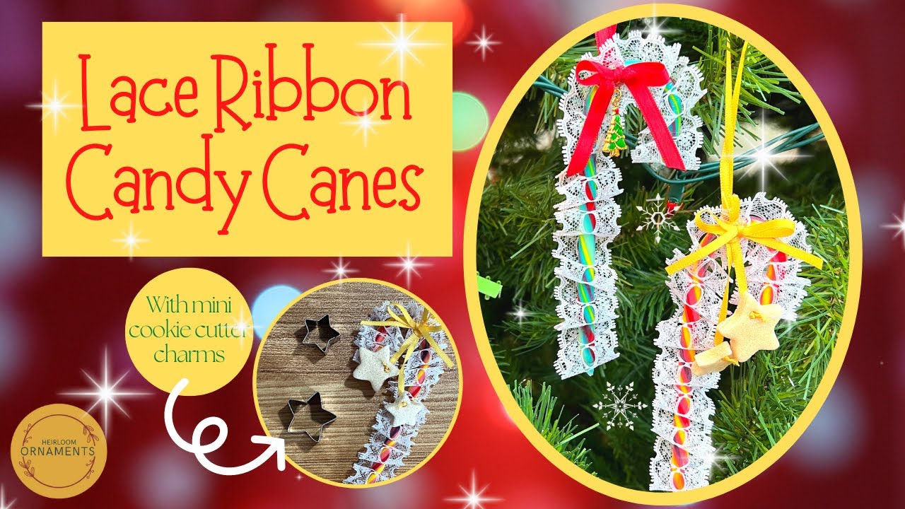 Lace Ribbon Candy Cane - YouTube