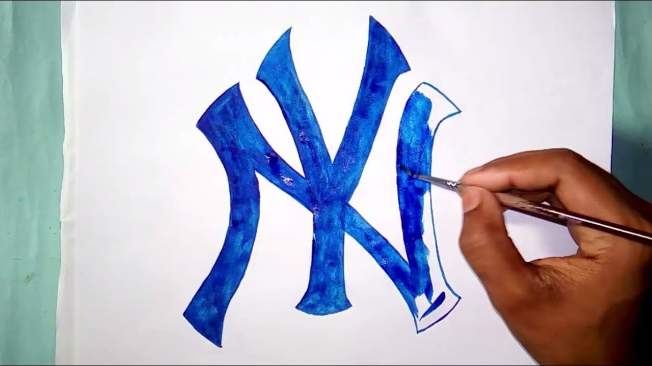 How to draw the New York Yankees logo - YouTube