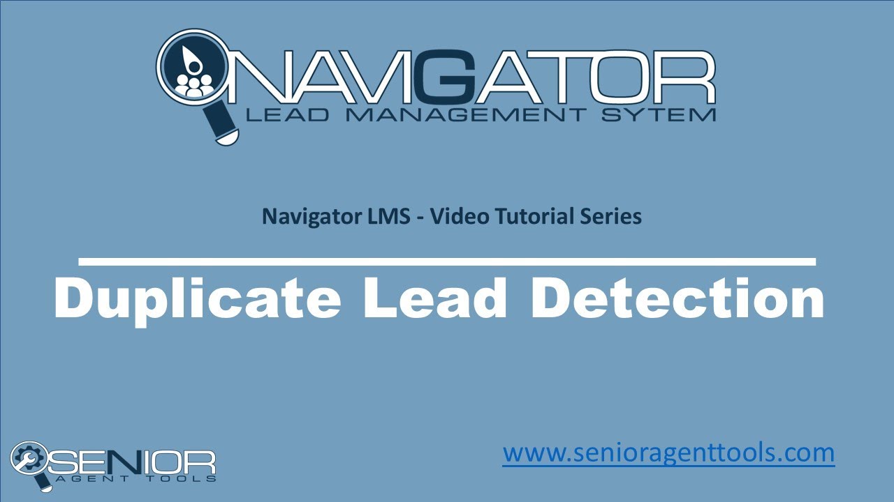 Navigator LMS Tutorial - Duplicate Lead Detection - YouTube