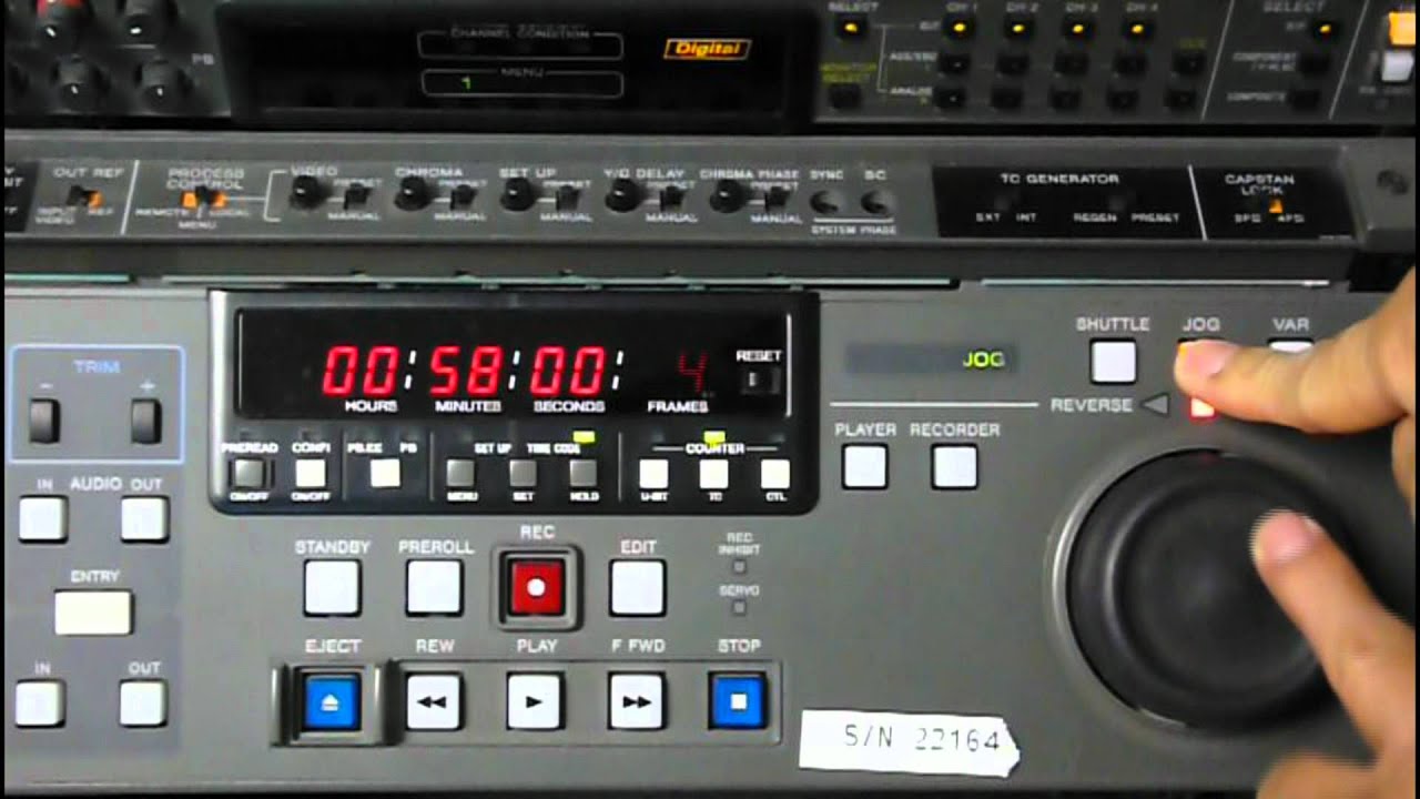 Avid To Sony DVW-A500 Timecode Setup Instructions - YouTube