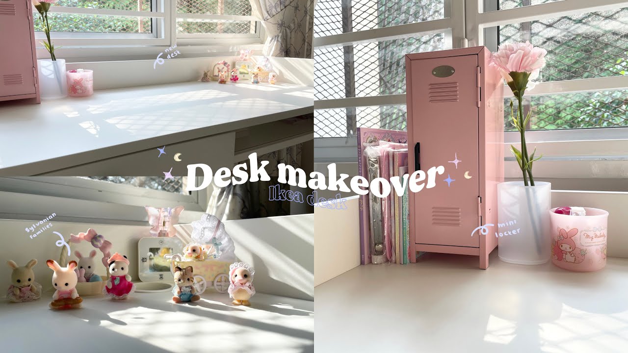 Desk makeover 🌷☁️| mini locker decorating - YouTube