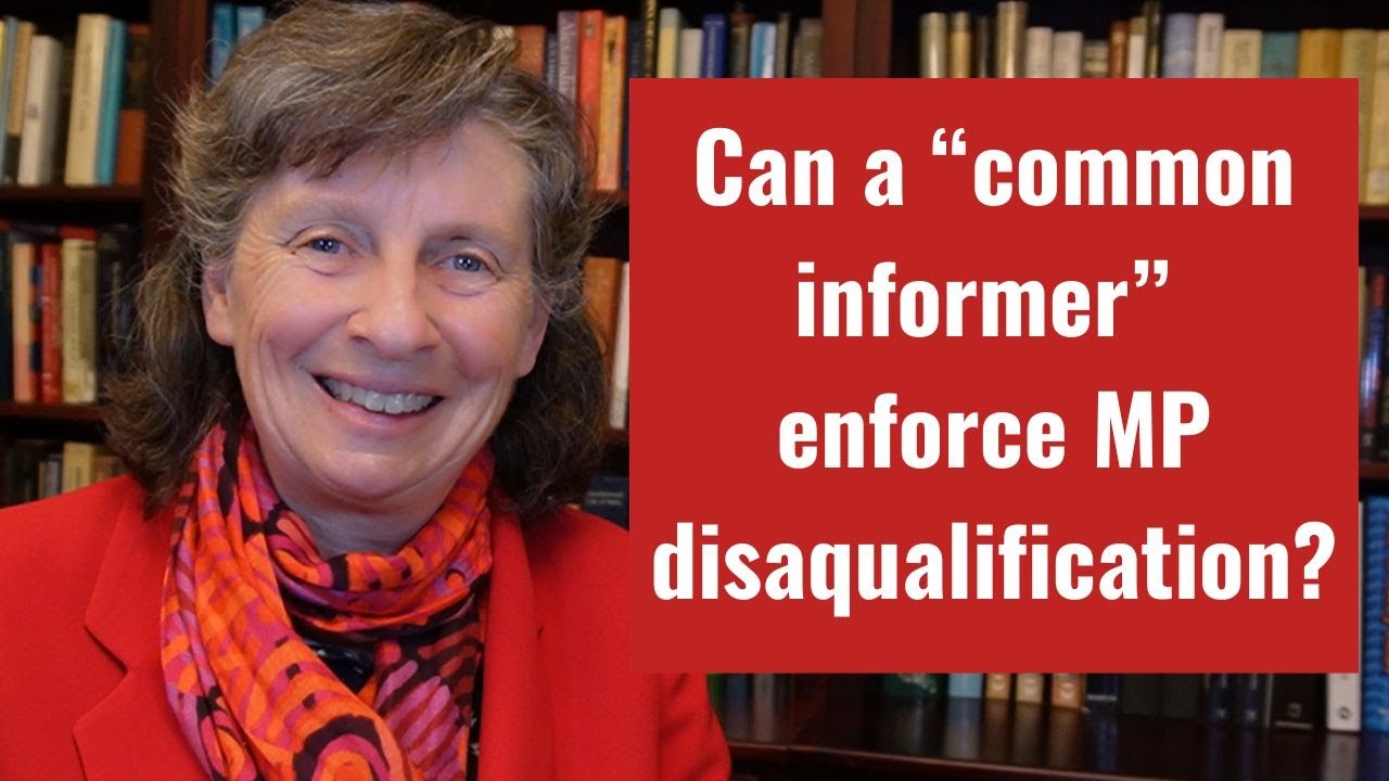 Can a "common informer" enforce MP disqualification? - YouTube