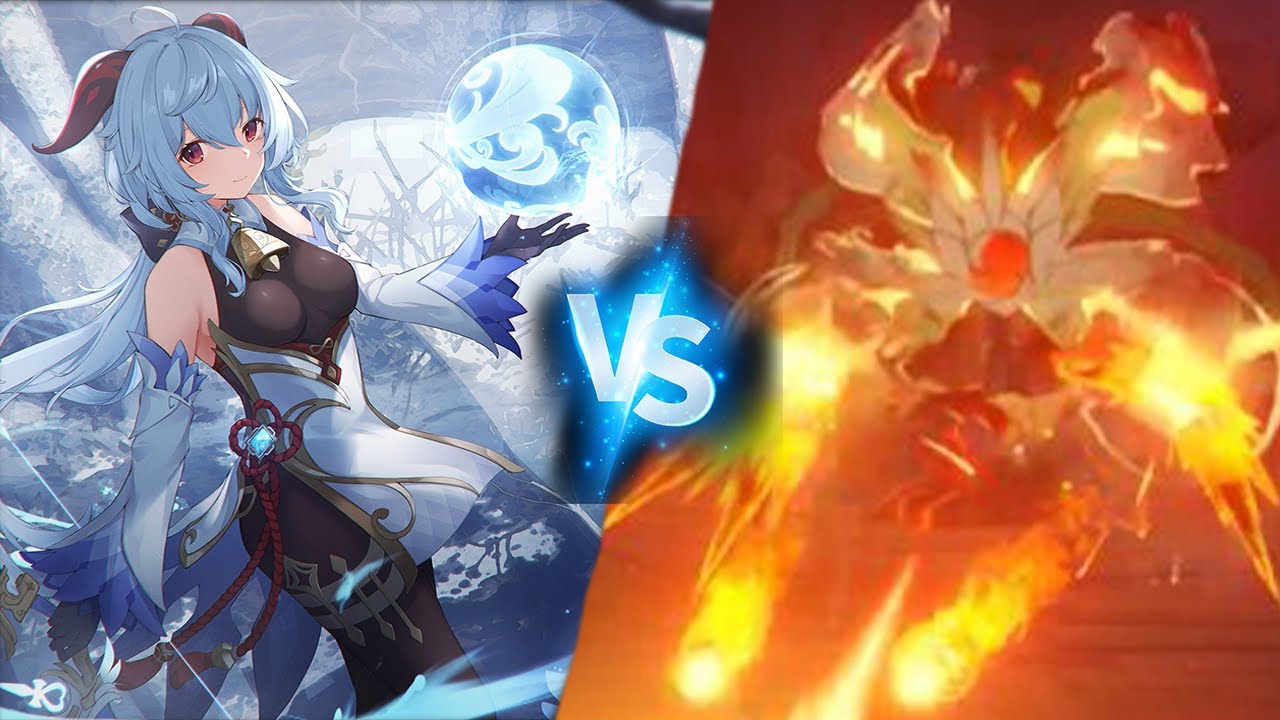 Bloom of Fire & Ice (Ganyu vs Pyro Regisvine) (Solo, No Food, C0) - YouTube