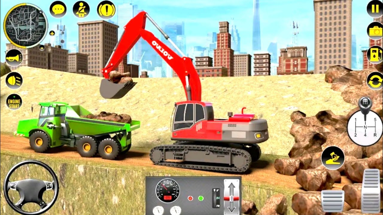 Stickman City Construction Excavator/Real Offroad Construction Game ...