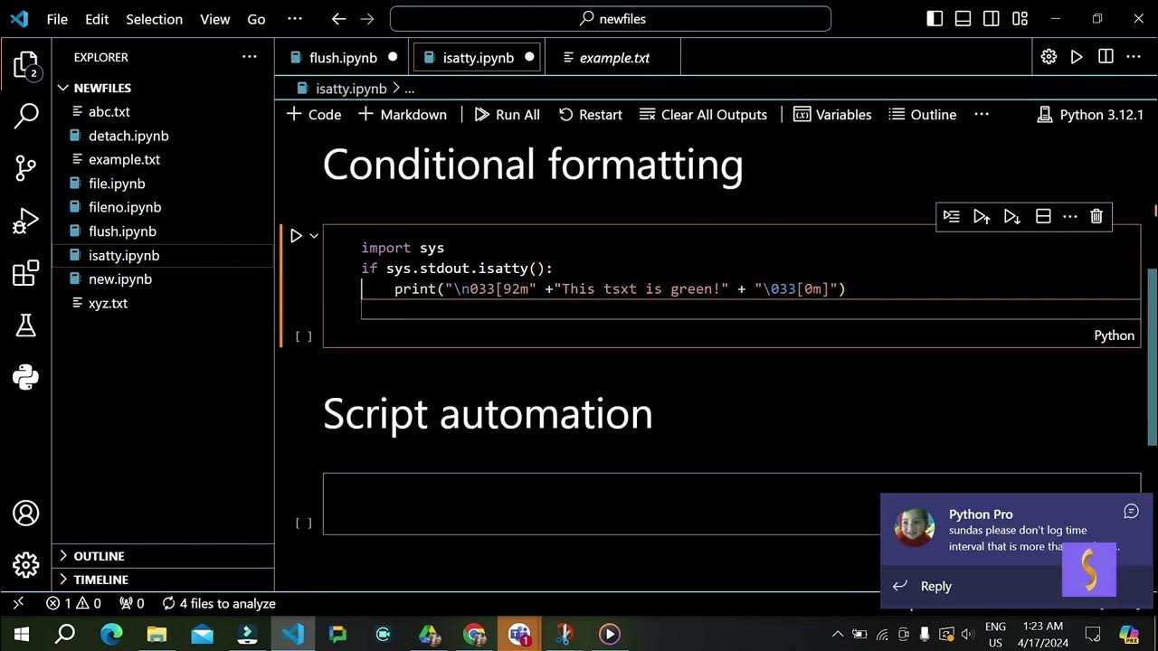 Mm Python Isatty Method Explained Check Terminal Status Of File Like Objects Youtube