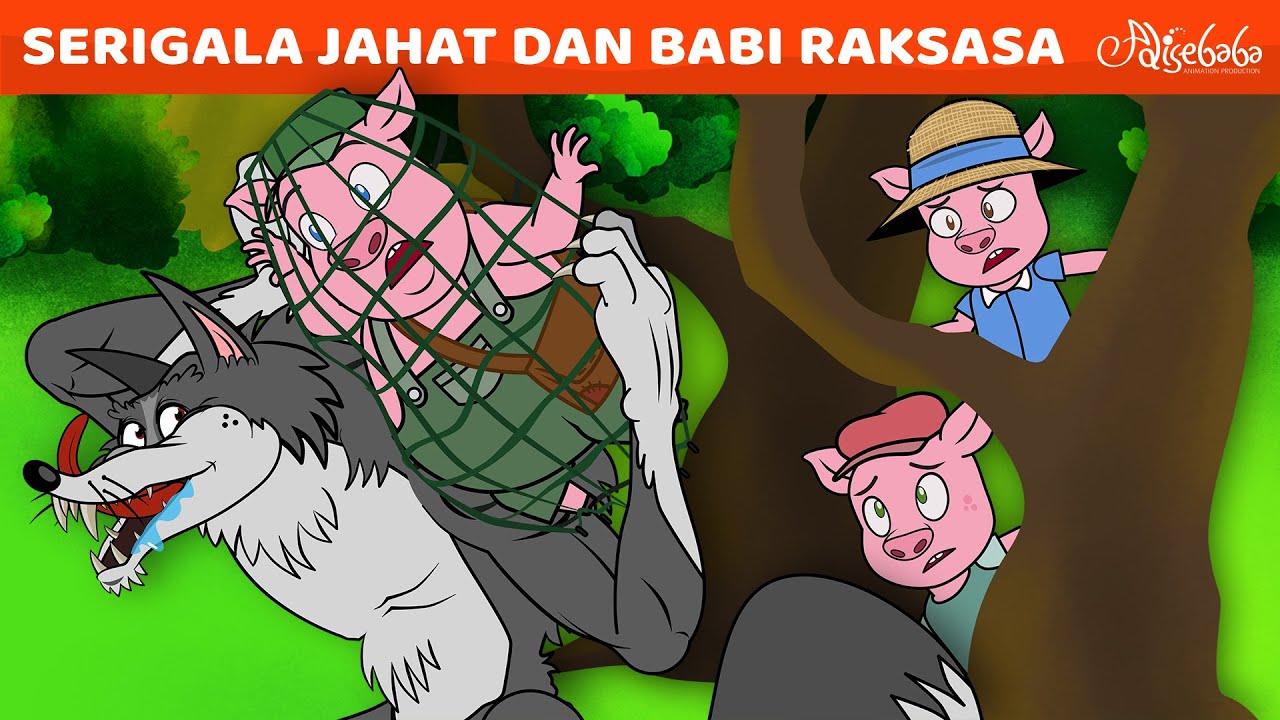 Serigala Jahat Dan Babi Raksasa | Kartun Anak Anak | Bahasa Indonesia ...