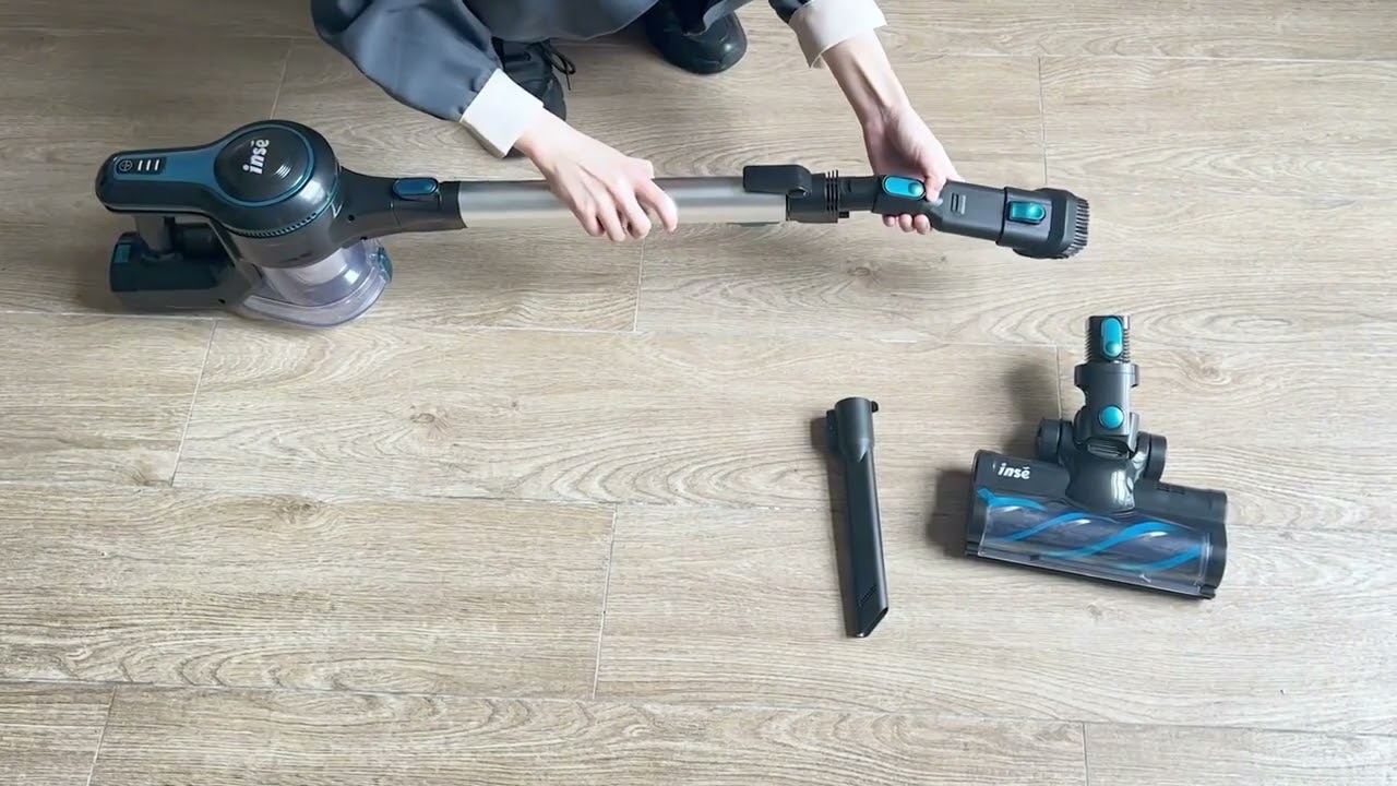 INSE S610 Cordless Vacuum Green Metal Tube Connection and Installation ...