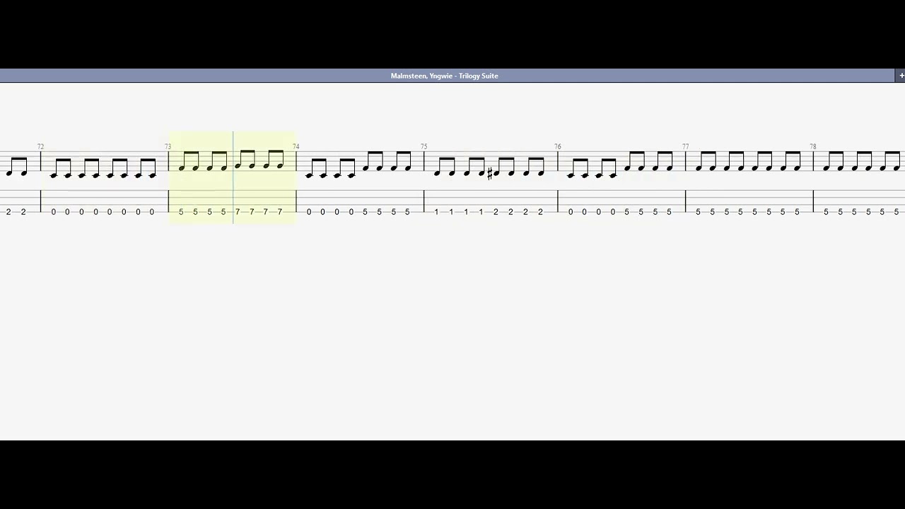 Malmsteen, Yngwie Trilogy Suite BASS GUITAR TAB - YouTube