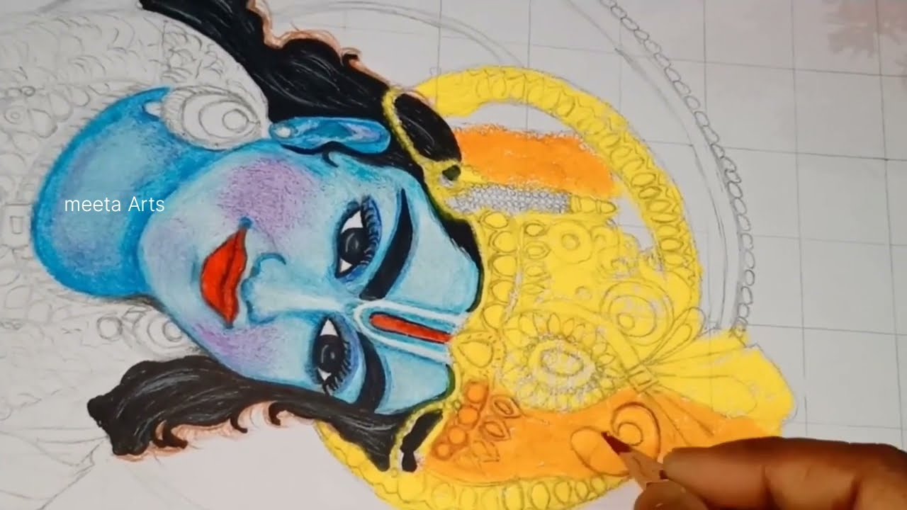drawing of shree Ram / how to draw shree Ram drawing with oil pastel ...