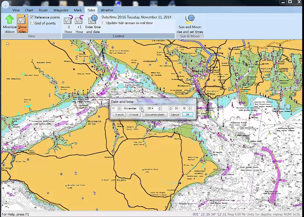 Viewing tidal information in Navigation Planner and PC Plotter - YouTube