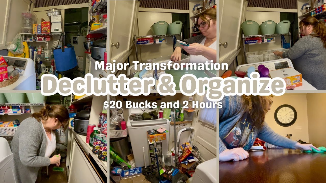 Major Decluttering and Organization//$20 Bucks and 2 Hours - YouTube