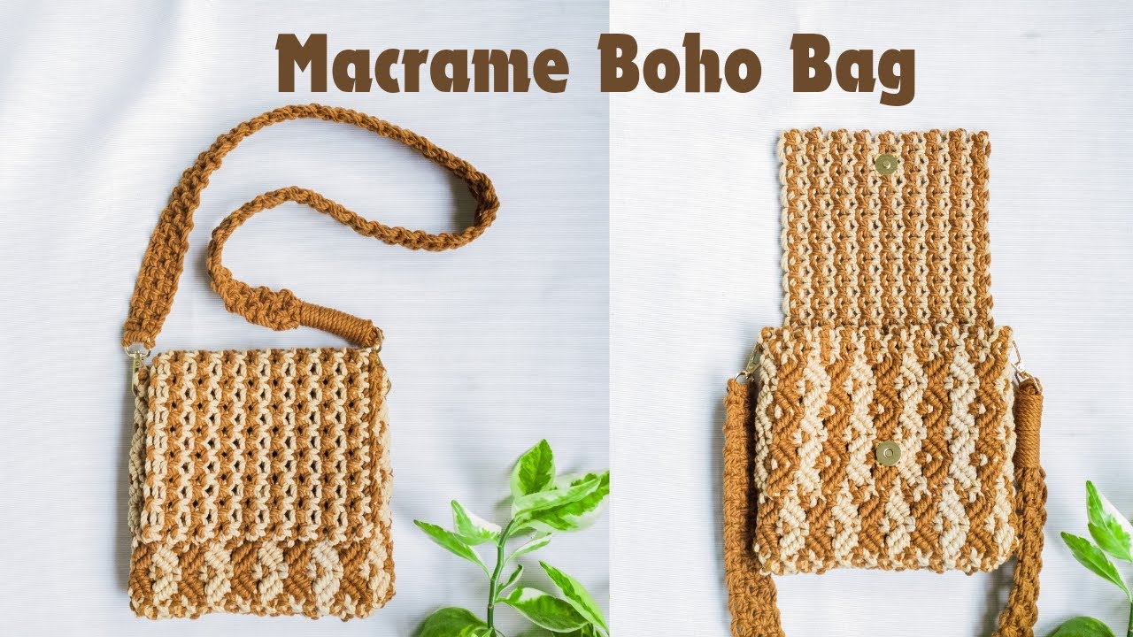Macrame bag tutorial | New design | Macrame sling bag for beginners - YouTube