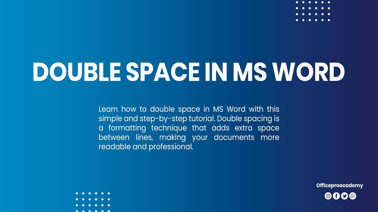 How to Double Space in MS Word: Easy Tutorial for Line Spacing | Double ...