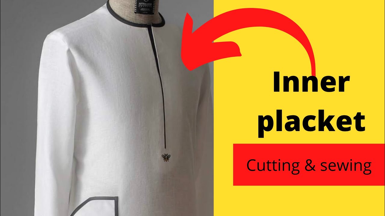 How to cut and sew a senator inner placket step by step - YouTube