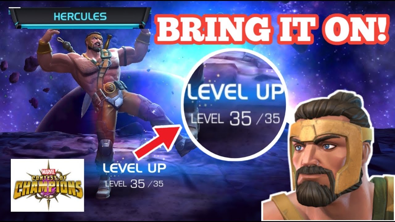 MCOC 6 STAR HERO HERCULES LEVEL UP READY TO RANK UP - YouTube