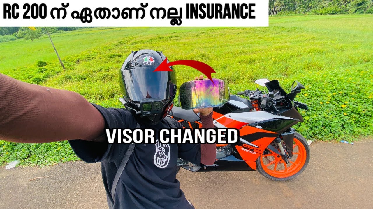 Rc 200 ന് ഏതാണ് നല്ല insurance…! || visor changed..😁|| daily ...