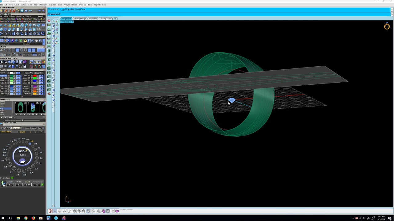 3D Gemvision Matrix:8 . New Ring design PART.2 Final - YouTube