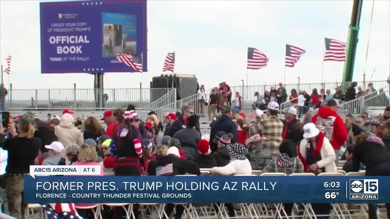 Former President Trump holding event in Florence, Arizona - YouTube