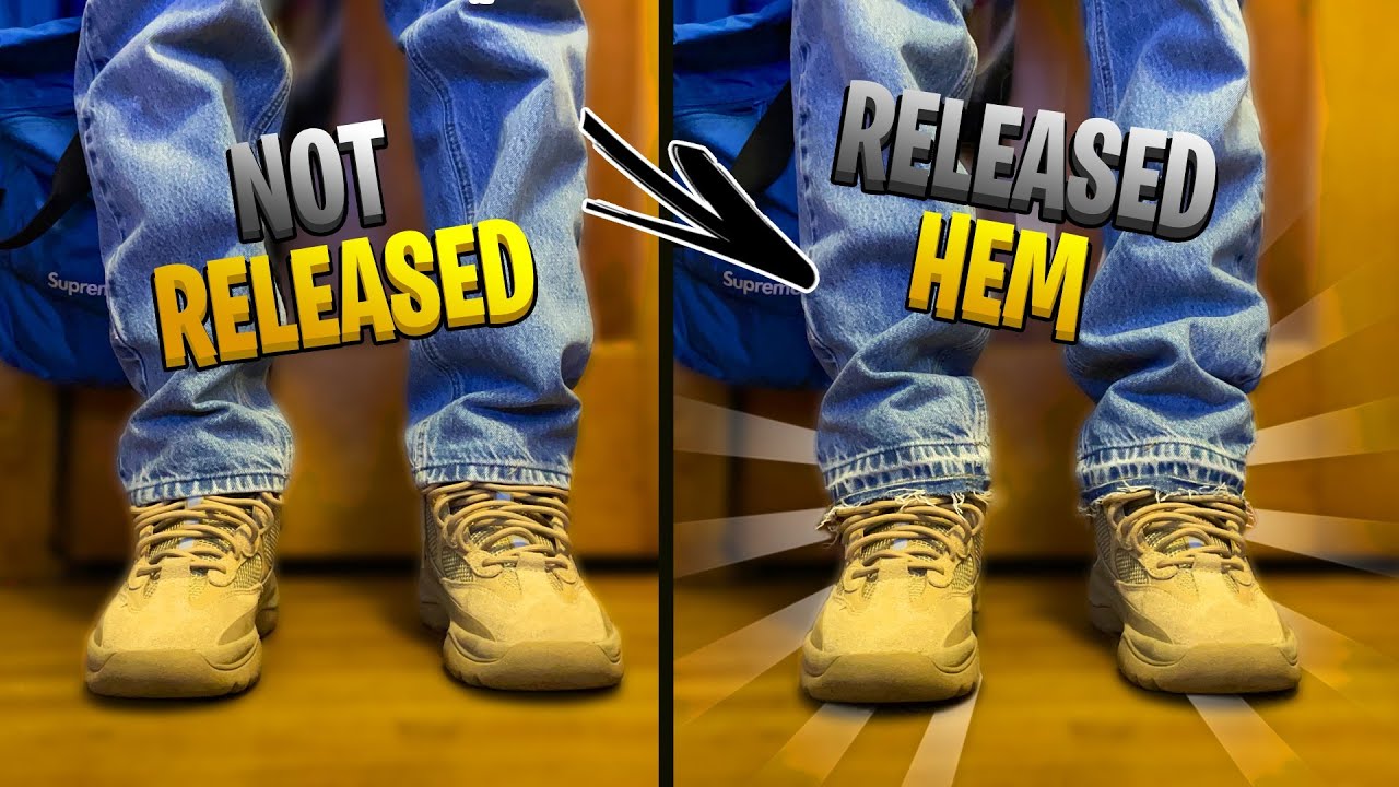 HOW TO UNHEM YOUR JEANS | RELEASED HEM DIY JEANS 🔥🧵 - YouTube