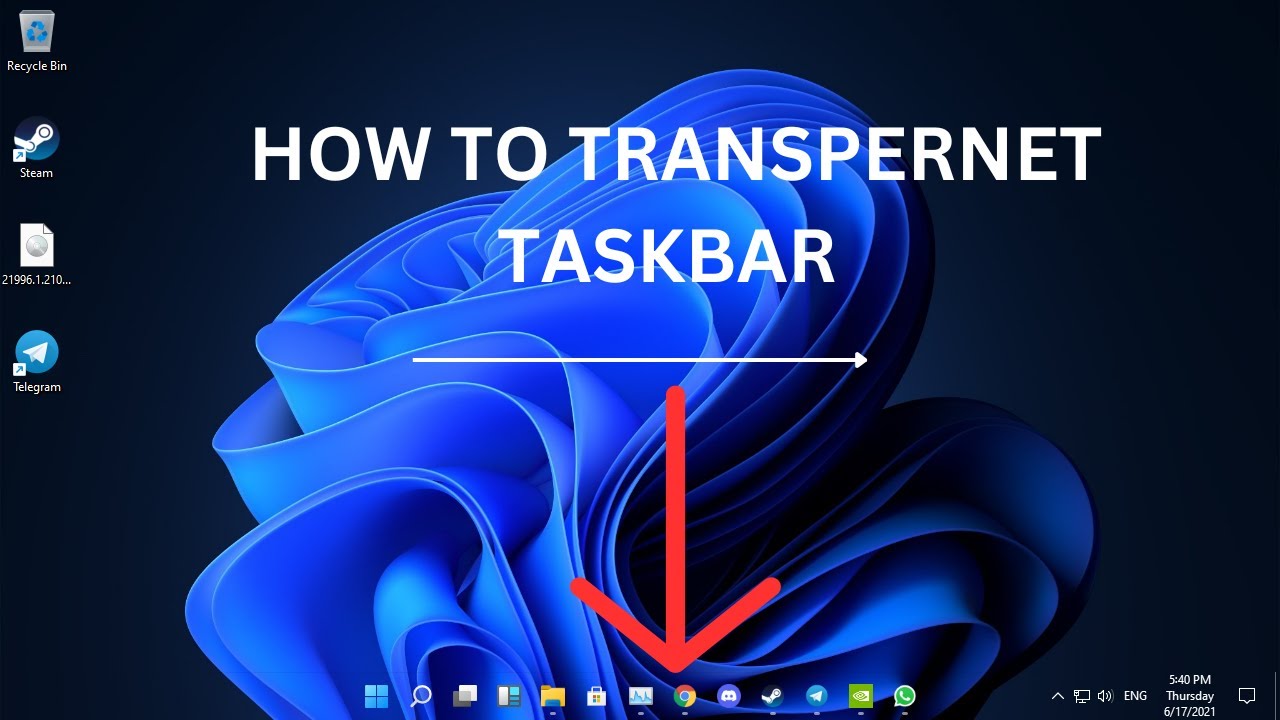 How To Make Taskbar Transparent In Windows 11&10 - YouTube