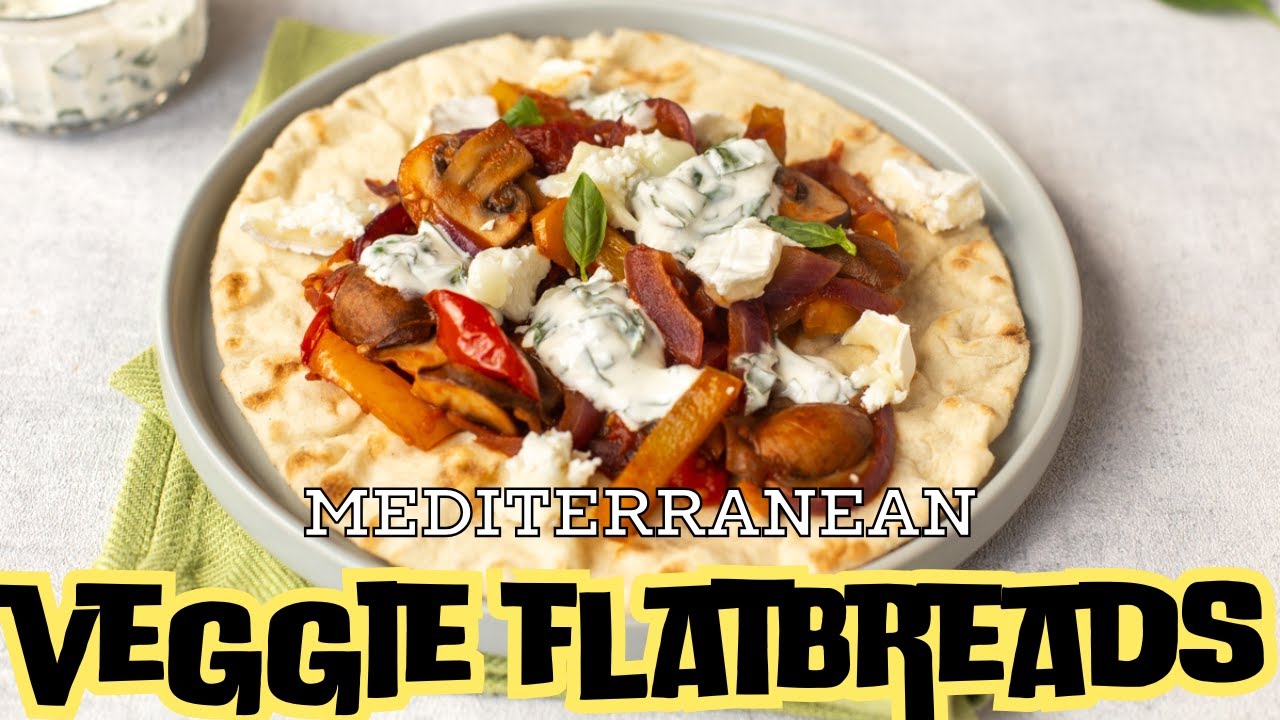 Easy Mediterranean Vegetable Flatbreads Recipe (with Feta Cheese!) - YouTube