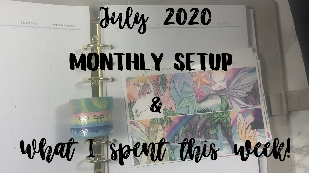 July 2020 Monthly Setup and Spending Tracker // What did I spend this ...