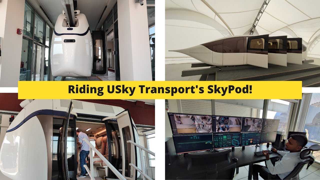 Riding the USky Transport's Sky Pod in Sharjah, UAE - YouTube