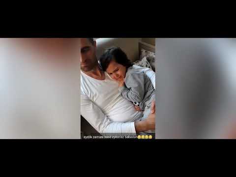 Babasının peşine ağlayan tatlı çocuk