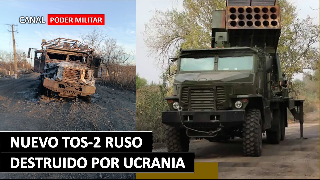NUEVO TOS-2 ruso es destruido en Ucrania - YouTube