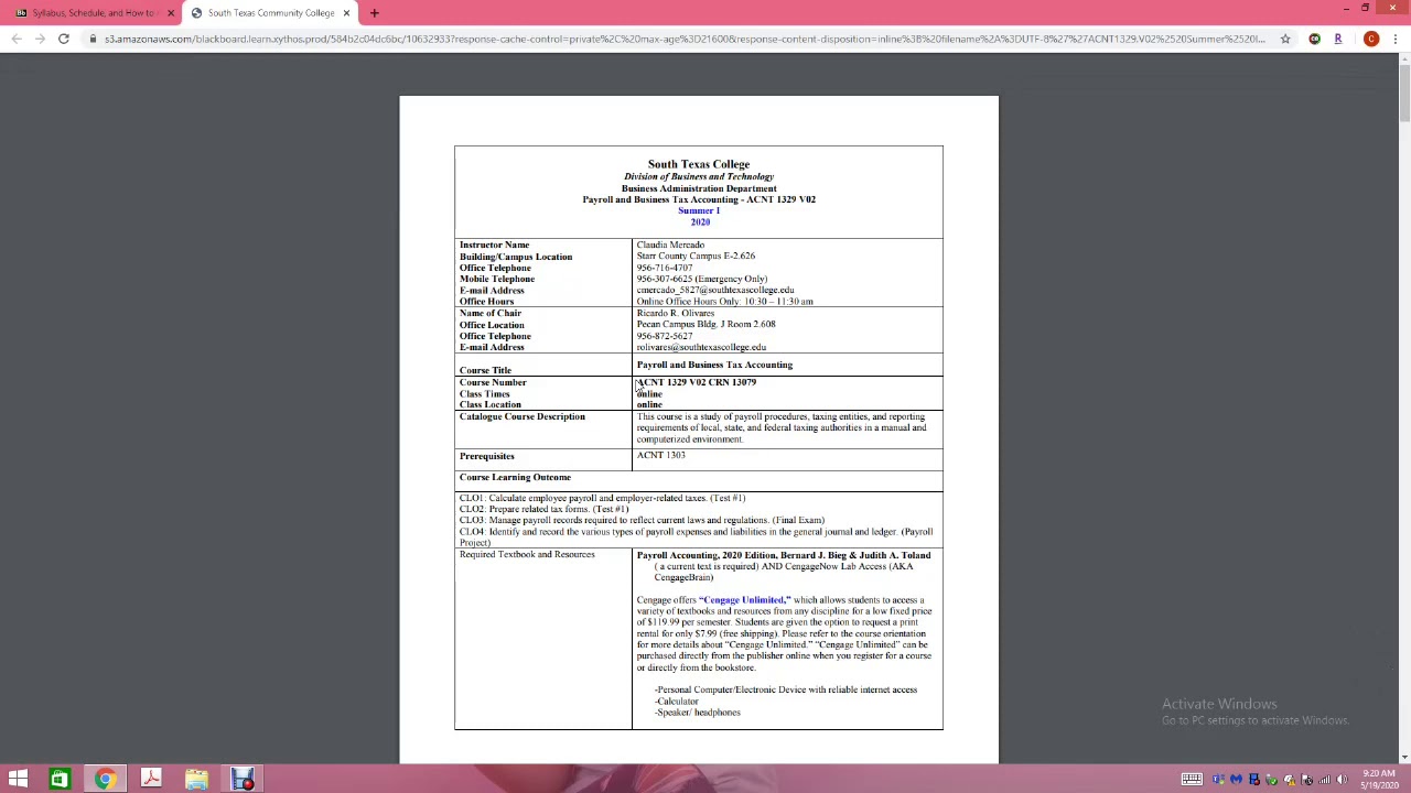 ACNT 1329 V01 Summer I 2020 Orientation - YouTube