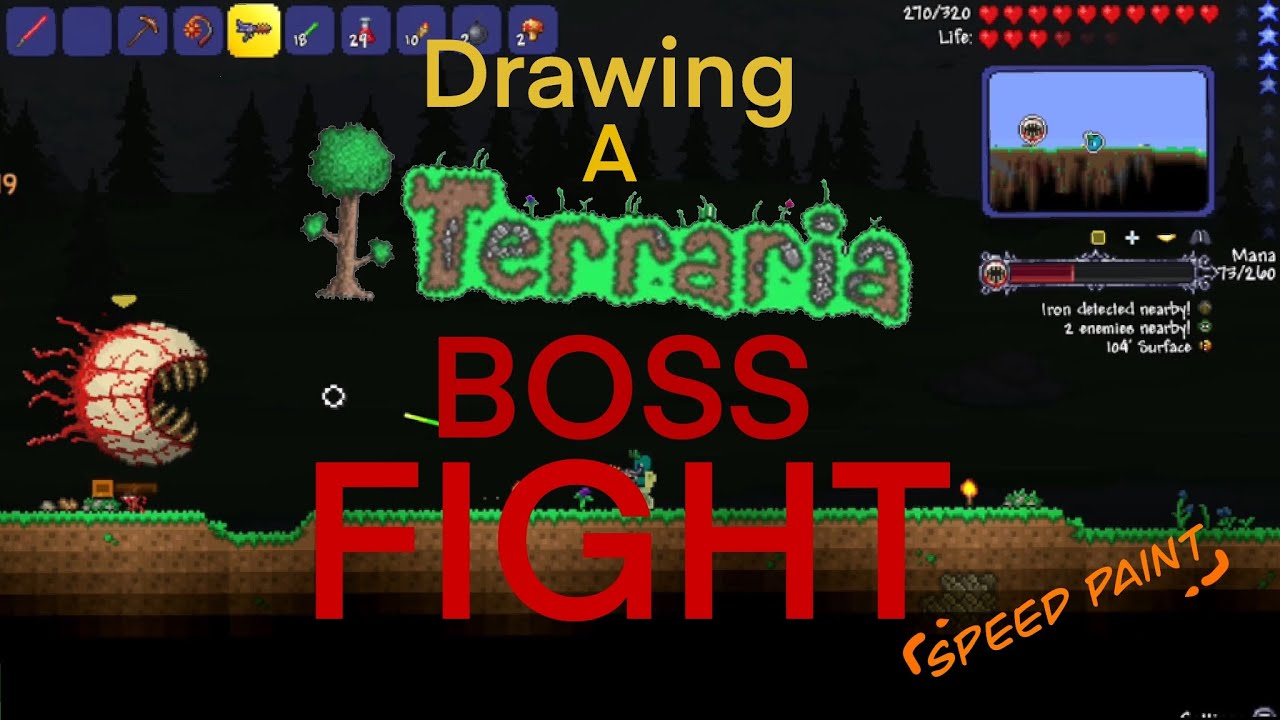 Terraria Boss Fight Speedpaint - YouTube