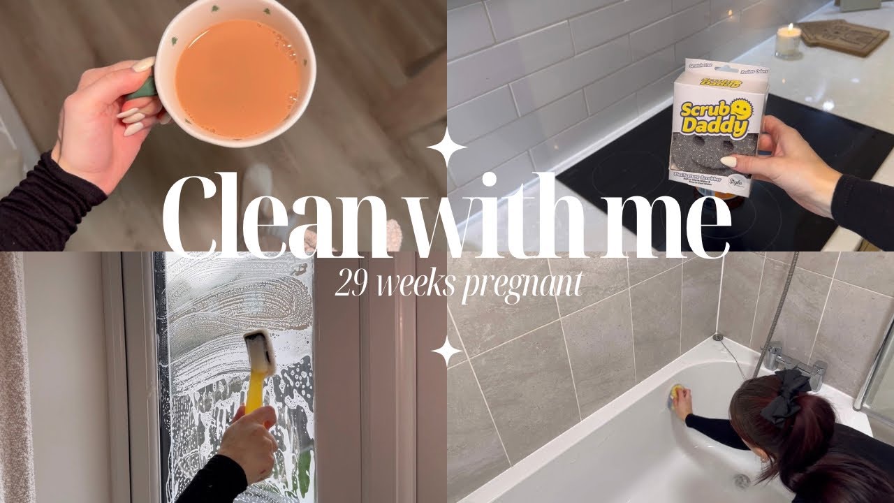 CLEAN WITH ME| Deep cleaning my home, 29 weeks pregnant update and ...
