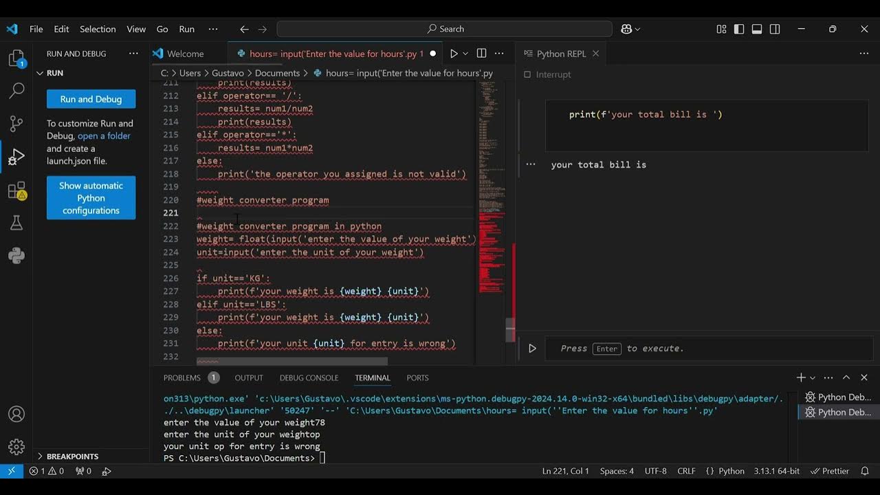 practicing python video 1 - YouTube