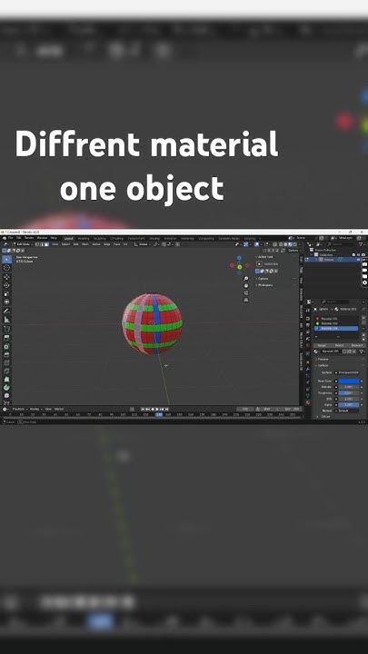 diffrent material in one object in blender #blender3d #blender #blendertips #3dmodel #materials ...